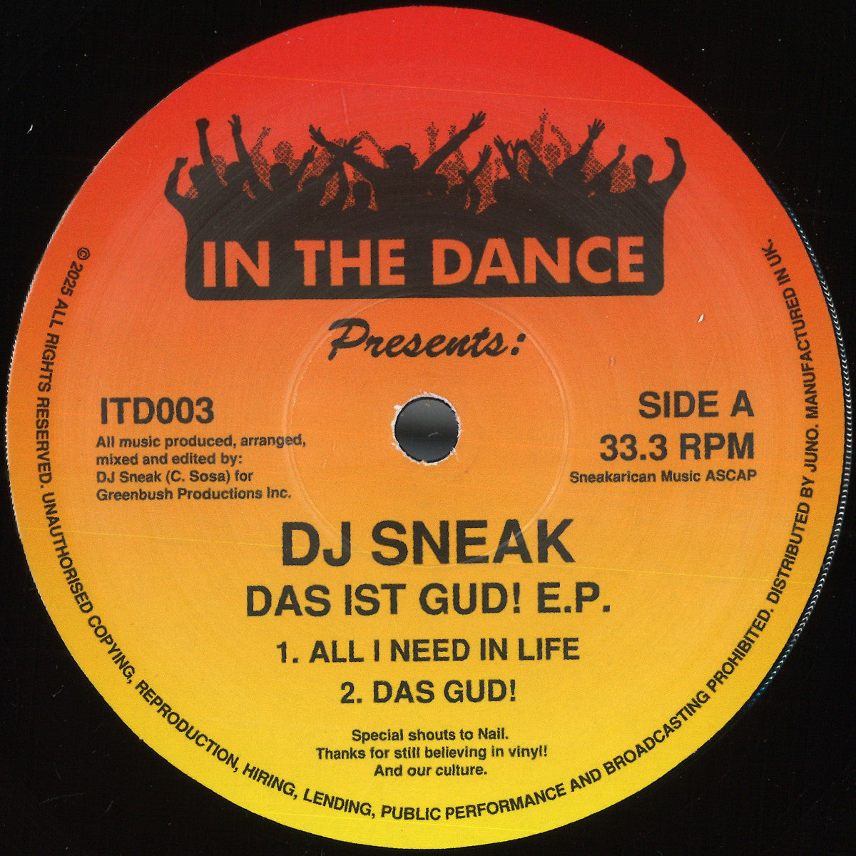 DJ Sneak - Das Ist Gud! EP [In The Dance] – Tenampa