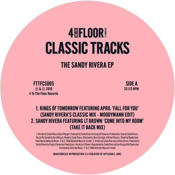 Various Artists - The Sandy Rivera EP (Moodyman Edit) [4 To The Floor ...